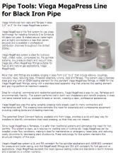 Pipe Tools: Viega MegaPress Line for Black Iron Pipe - Contractor ...