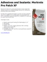 Adhesives and Sealants: Merkrete Pro Patch XF - Contractor Supply Magazine