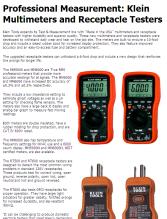 Professional Measurement: Klein Multimeters and Receptacle Testers ...