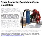 Other Products: Donaldson Clean Diesel Kits - Contractor Supply Magazine