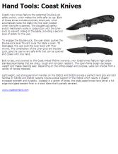 Hand Tools: Coast Knives - Contractor Supply Magazine