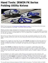 Hand Tools: IRWIN FK Series Folding Utility Knives - Contractor Supply ...