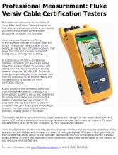Professional Measurement: Fluke Versiv Cable Certification Testers ...