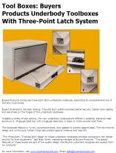 Tool Boxes: Buyers Products Underbody Toolboxes With Three-Point Latch ...
