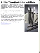 Drill Bits: Vulcan Stealth Points and Chisels - Contractor Supply Magazine