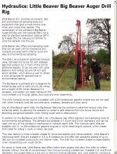 Hydraulics: Little Beaver Big Beaver Auger Drill Rig - Contractor ...