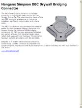 Hangers: Simpson DBC Drywall Bridging Connector - Contractor Supply ...