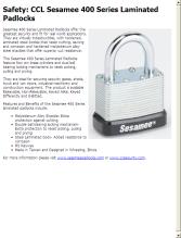 Safety: CCL Sesamee 400 Series Laminated Padlocks - Contractor Supply ...