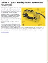 Cables & Lights: Stanley FatMax PowerClaw Power Strip - Contractor ...