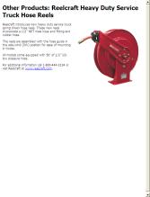 Other Products: Reelcraft Heavy Duty Service Truck Hose Reels ...