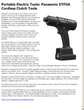 Portable Electric Tools: Panasonic EYFGA Cordless Clutch Tools ...
