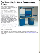 Tool Boxes: Stanley Vidmar Nexus Accessory System - Contractor Supply ...