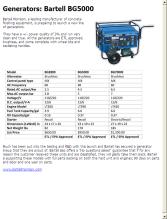 Generators: Bartell BG5000 - Contractor Supply Magazine