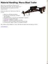 Material Handling: Marco Blast Trailer - Contractor Supply Magazine