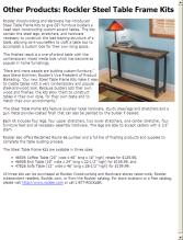 Other Products: Rockler Steel Table Frame Kits - Contractor Supply Magazine