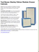 Tool Boxes: Stanley Vidmar Modular Drawer Cabinets - Contractor Supply ...