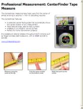 Professional Measurement: CenterFinder Tape Measure - Contractor Supply ...