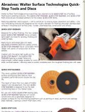Abrasives: Walter Surface Technologies Quick-Step Tools and Discs ...