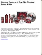 Diamond Equipment: Grip-Rite Diamond Blades & Bits - Contractor Supply ...