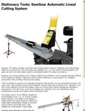 Stationary Tools: SawGear Automatic Lineal Cutting System - Contractor ...