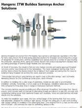 Hangers: ITW Buildex Sammys Anchor Solutions - Contractor Supply Magazine