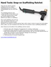 Hand Tools: Snap-on Scaffolding Ratchet - Contractor Supply Magazine