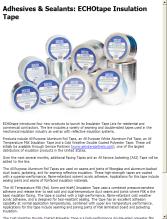 Adhesives & Sealants: ECHOtape Insulation Tape - Contractor Supply Magazine