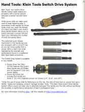 Hand Tools: Klein Tools Switch Drive System - Contractor Supply Magazine