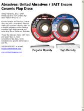 Abrasives: United Abrasives / SAIT Encore Ceramic Flap Discs ...