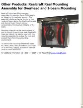 Other Products: Reelcraft Reel Mounting Assembly for Overhead and I ...