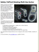 Safety: FallTech Rotating Multi-Use Anchor - Contractor Supply Magazine