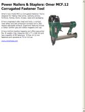 Power Nailers & Staplers: Omer MCF.12 Corrugated Fastener Tool ...