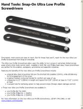 Hand Tools: Snap-On Ultra Low Profile Screwdrivers - Contractor Supply ...