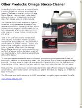 Other Products: Omega Stucco Cleaner - Contractor Supply Magazine