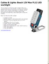 Cables & Lights: Bosch 12V Max FL12 LED worklight - Contractor Supply ...