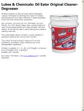 Lubes & Chemicals: Oil Eater Original Cleaner-Degreaser - Contractor ...