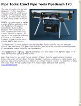 Pipe Tools: Exact Pipe Tools PipeBench 170 - Contractor Supply Magazine