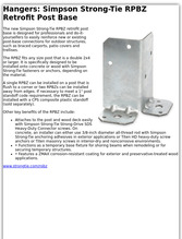 Hangers: Simpson Strong-Tie RPBZ Retrofit Post Base - Contractor Supply ...