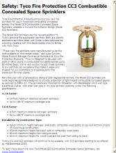 Safety: Tyco Fire Protection CC3 Combustible Concealed Space Sprinklers ...