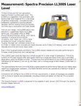 Measurement: Spectra Precision LL300S Laser Level - Contractor Supply ...