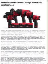 Portable Electric Tools: Chicago Pneumatic Cordless tools - Contractor ...