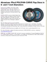 Abrasives: Pferd POLIFAN-CURVE Flap Discs in 6- and 7-inch Diameters ...