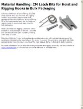 Material Handling: CM Latch Kits for Hoist and Rigging Hooks in Bulk ...