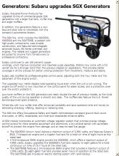 Generators: Subaru upgrades SGX Generators - Contractor Supply Magazine