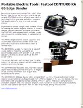 Portable Electric Tools: Festool CONTURO KA 65 Edge Bander - Contractor ...