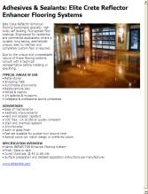 Adhesives & Sealants: Elite Crete Reflector Enhancer Flooring Systems ...