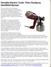 Portable Electric Tools: Titan FlexSpray HandHeld Sprayer - Contractor ...
