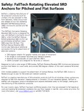 Safety: FallTech Rotating Elevated SRD Anchors for Pitched and Flat ...