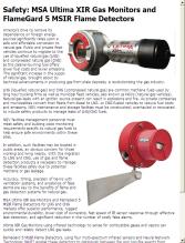 Safety: MSA Ultima XIR Gas Monitors and FlameGard 5 MSIR Flame ...