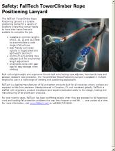 Safety: FallTech TowerClimber Rope Positioning Lanyard - Contractor ...